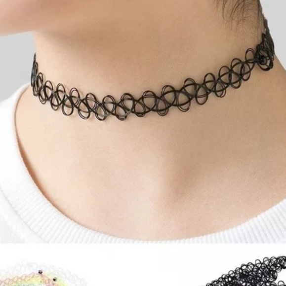 Hot Topic | Jewelry | Y2k Tattoo Stretch Choker | Poshmark